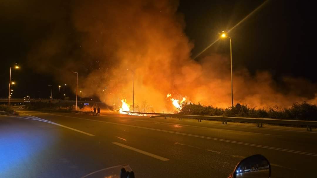Φωτιά σε καλαμιές στην παραλία Οφρυνίου - Kavala Portal